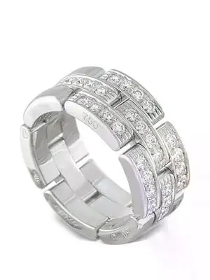 Cartier Maillon Panthère Diamond Ring - Silver