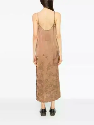 UMA WANG Floral-print Spaghetti-strap Dress