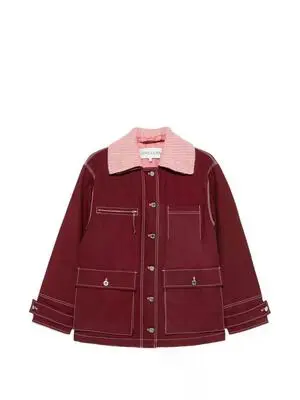 Stine Goya Contrast-stitch Multi-pocket Jacket - Red