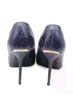 Burberry Peep-toe Snakeskin Pumps