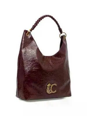 Lola Casademunt Leopard-logo Braided-handle Tote Bag - Red