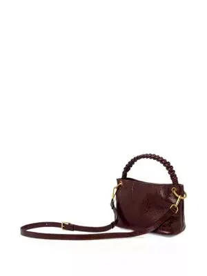 Lola Casademunt Small Braided-handle Logo-plaque Tote Bag - Red