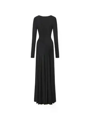 ILI NODE Lucia Draped Long-sleeve Maxi Dress