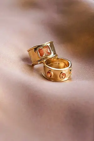 GHOST LONDON X Nellie Triple Stone Ring - Peridot
