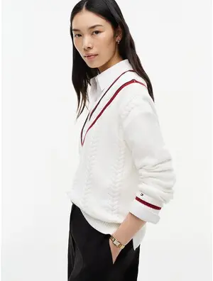 Tommy Hilfiger Cable Knit Cricket Sweater