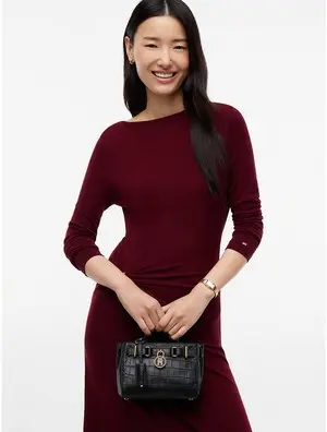 Tommy Hilfiger Croc-embossed Leather Micro Tote Bag