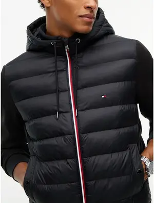 Tommy Hilfiger Th Performance Mixed-media Zip Hoodie