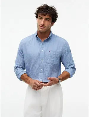 Tommy Hilfiger Classic Fit Seersucker Pocket Shirt