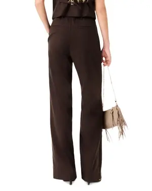 Maje Rhinestone Embellished Wide Leg Pants