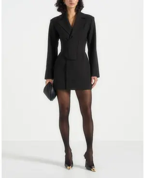Manière De Voir Lacey Blazer Dress With Reversible Corset