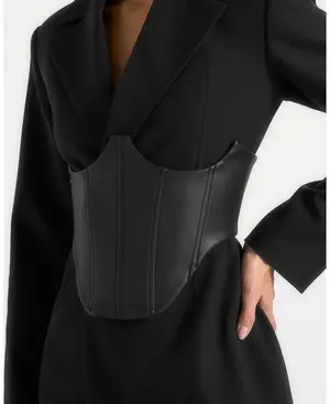 Manière De Voir Lacey Blazer Dress With Reversible Corset