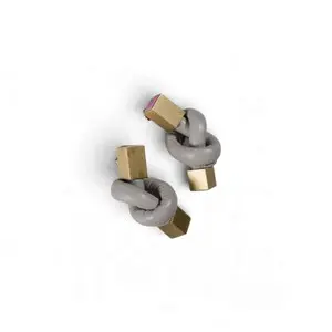SVETLANA VUKOV Knot Earrings Grey