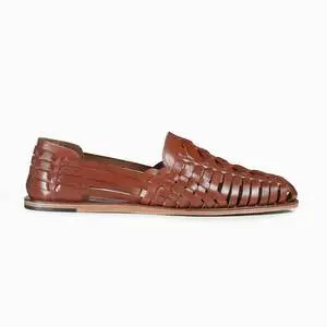 ARMOS Men’s Cognac Leather Huarache Sandal - Brown