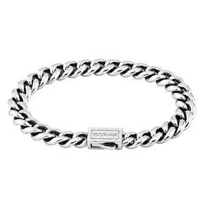 OUTRAGE LONDON Cuban Thick Chain Bracelet - Silver