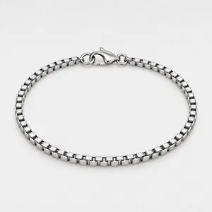 OUTRAGE LONDON Box Chain Bracelet - Silver
