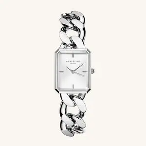 ROSEFIELD Octagon Xs Ladies Chain Watch Studio Edition White Dial - Silver
