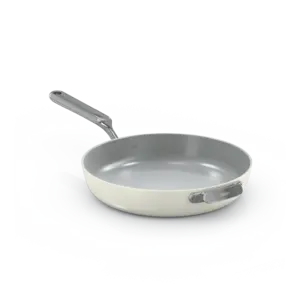 NINJA Neverquit 10.25" Ceramic Frying Pan, Bone & Silver In Bone /silver - Bone/silver