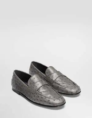 Dolce & Gabbana Ostrich Leather Slippers
