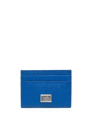 Dolce & Gabbana Dauphine Leather Card Holder - Blue