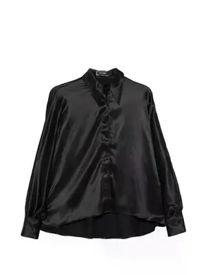 STYLAND Kimono-sleeve Satin Shirt