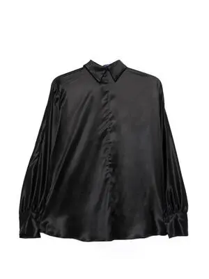 STYLAND Kimono-sleeve Satin Shirt