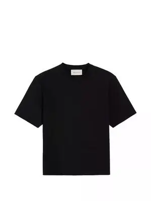 AMI Paris Cotton T-shirt With Embossed De Coeur - Black
