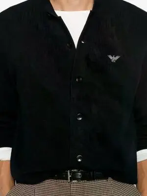 Emporio Armani Logo-patch Ribbed-knit Cardigan