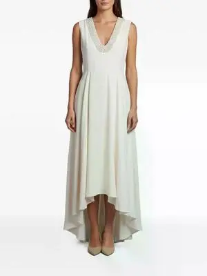 Dior Sequin-embellished V-neck Maxi Dress - Neutrals
