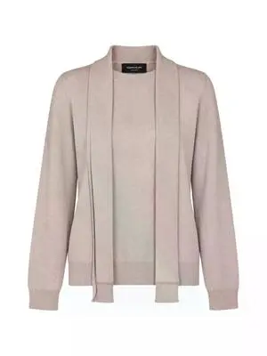 Fabiana Filippi Layered Scarf-detail Sweater - Neutrals