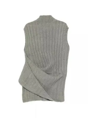 Rick Owens Ribbed-knit Sleeveless Sweater - Grey
