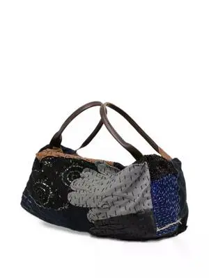 By Walid Patchwork Bead-embellished Tote Bag