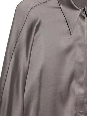 STYLAND Kimono-sleeve Satin Shirt