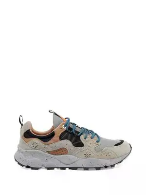 FLOWER MOUNTAIN Yamano 3 Suede-panelled Lace-up Sneakers - Neutrals