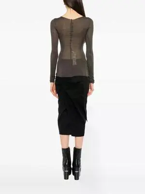 Rick Owens Sheer Panelled Top