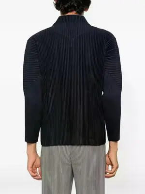 Issey Miyake Pleated Zip-up Jacket