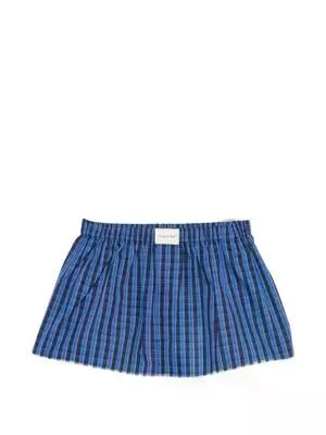 Sporty & Rich Check-pattern Mini Skirt - Blue