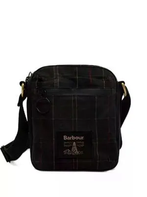 Barbour Field Tartan Waxed Crossbody Bag