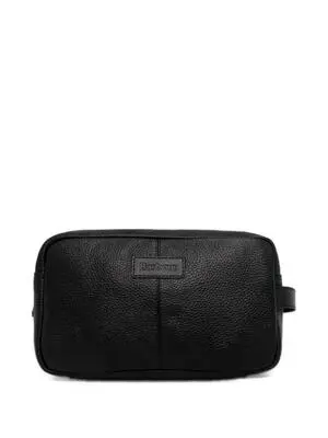 Barbour Highgate Leather Wash Bag - Black