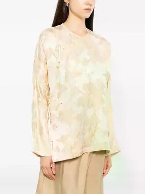UMA WANG Abstract-pattern Tie-fastening Jacket