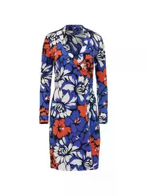 Diane Von Furstenberg Floral-print Wrap Dress - Blue