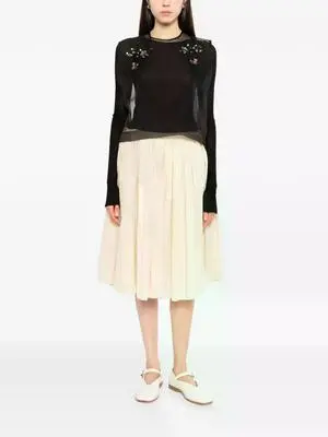 COTEMP Pleated Drawstring-waist Skirt