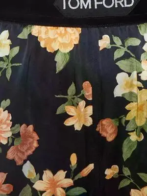TOM FORD Hendrix Floral-print Pajama Trousers - Black