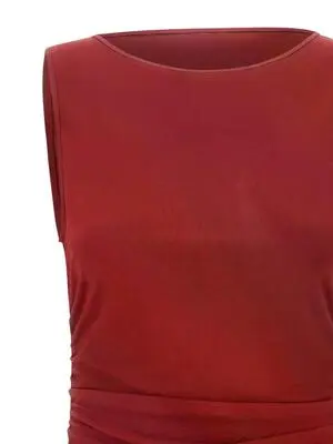 Diane Von Furstenberg Perfect Click Ruched Top - Red