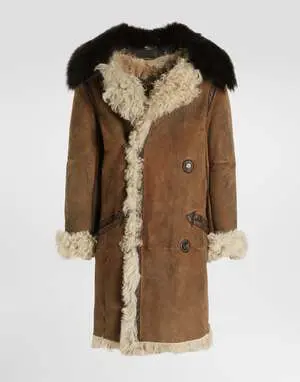 Dolce & Gabbana Shearling Coat - Beige