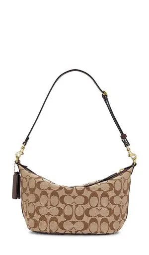 COACH Signature Jacquard Demi Shoulder Bag In Brown