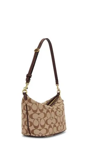 COACH Signature Jacquard Demi Shoulder Bag In Brown