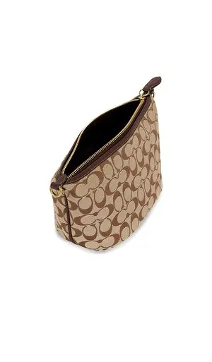 COACH Signature Jacquard Demi Shoulder Bag In Brown
