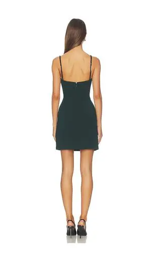 Simkhai Maeva Bustier Mini Dress In Dark Green