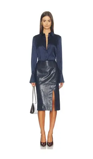 NICHOLAS Paloma Top In Navy
