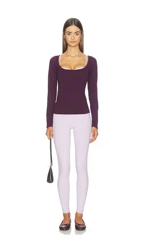 437 The Scoop Top In Mauve